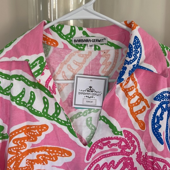 barbara gerwit | Tops | Barbara Gerwit Tropical Palm Tree Tunic Top ...